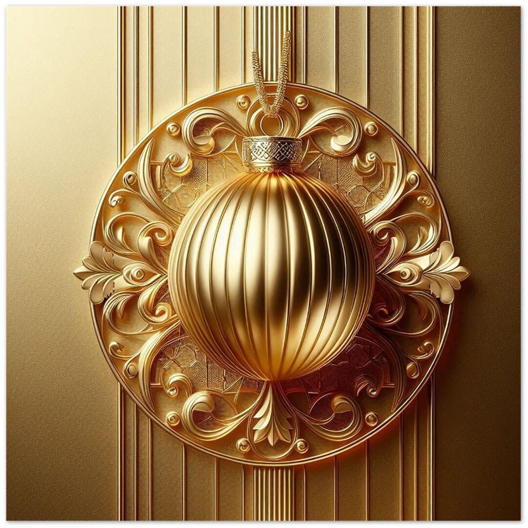 Art Deco Christmas Cards Pack of 2-sided 10 Blank Greeting Cards With ...