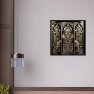 Art Deco Wall Art unique Art Deco Screen Printed on Premium Matte Paper ...
