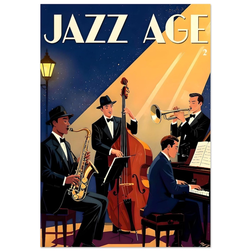 Vintage Jazz Poster - Etsy