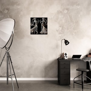 Art Deco Wall Art "the Reflection" Printed on Thin Canvas. Ideal for ...