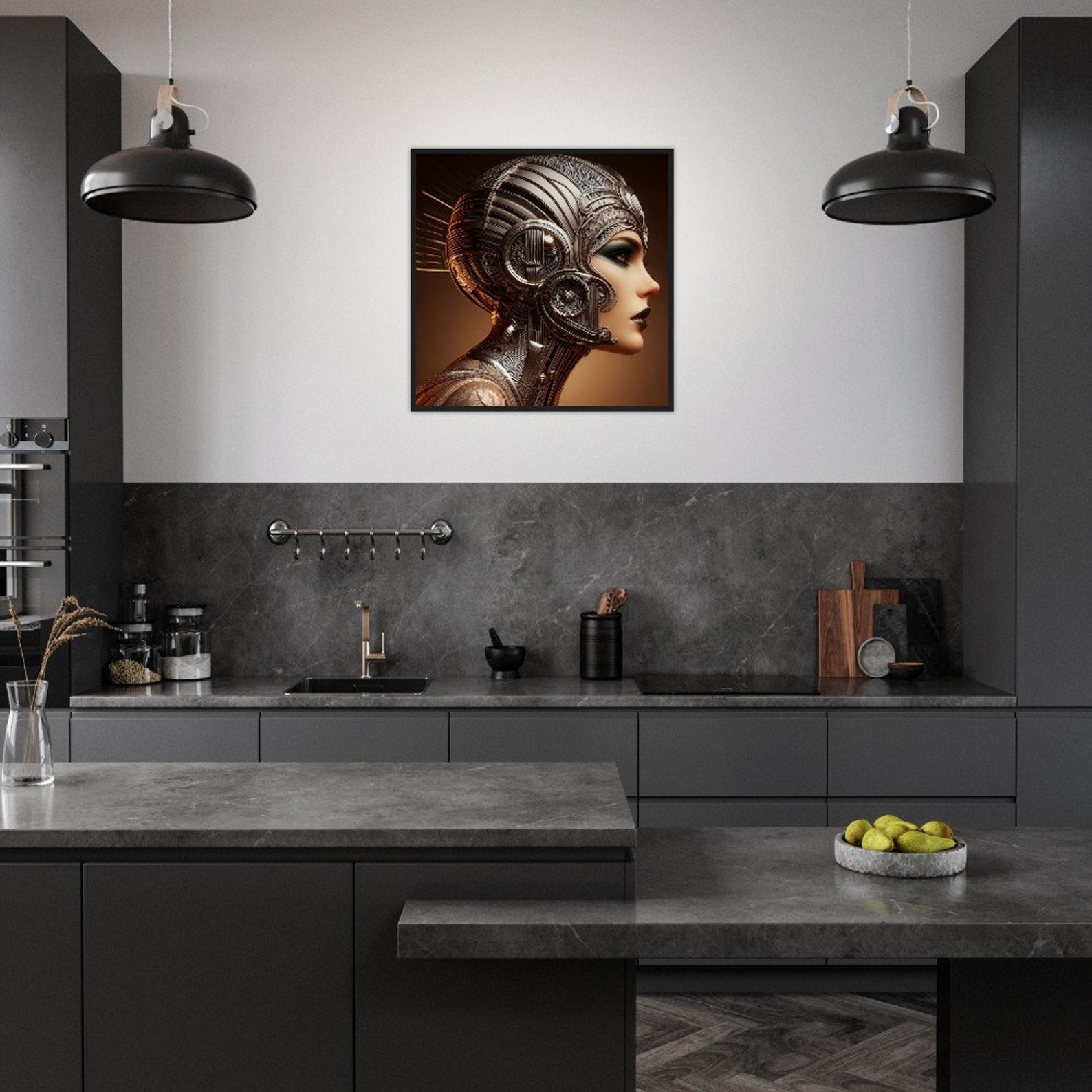 Art Deco Wall Art futuristic Flapper Printed on Premium Matte Paper ...