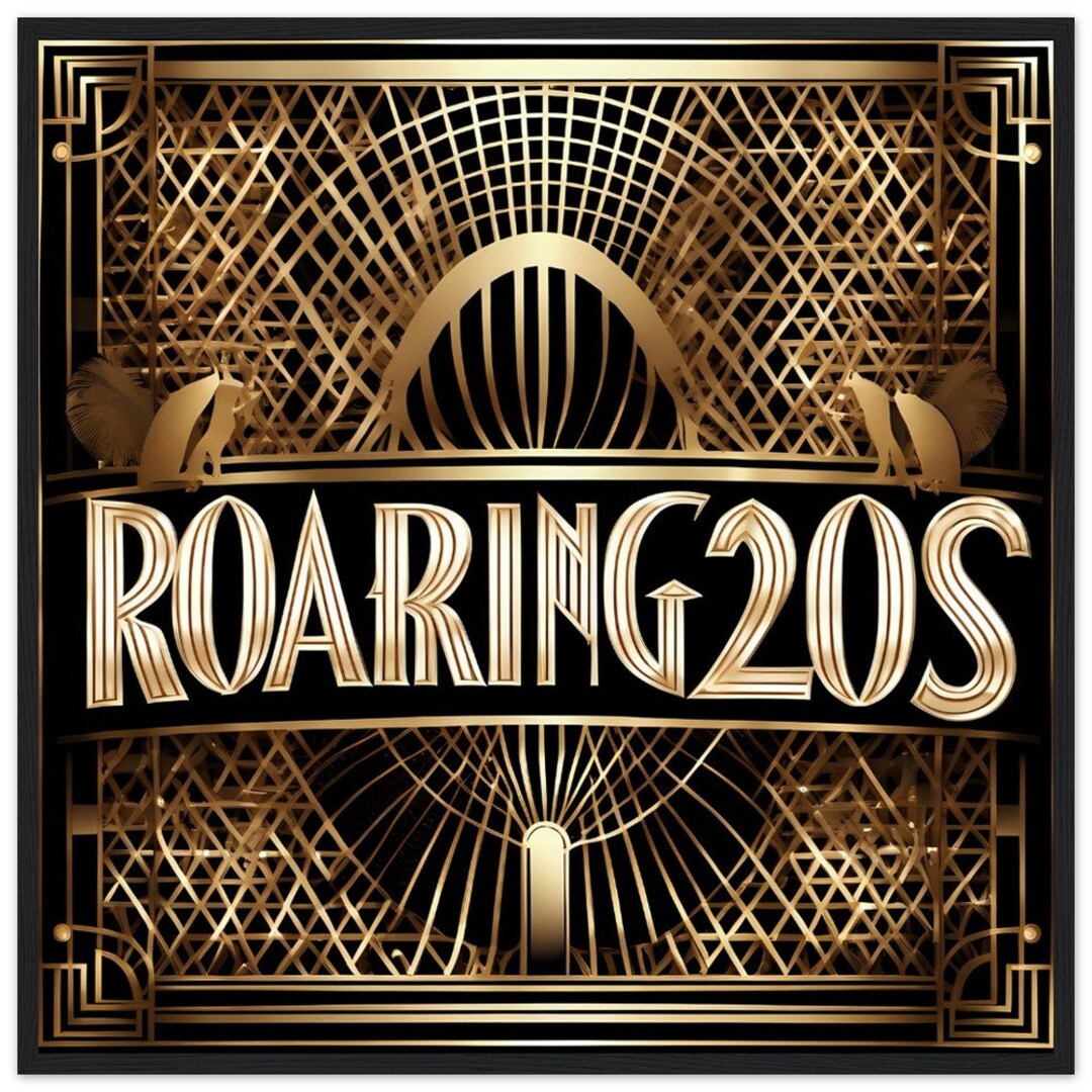 Roaring 20s Poster Roaring 20s Poster Klassisches Matte Papier Hölzern ...