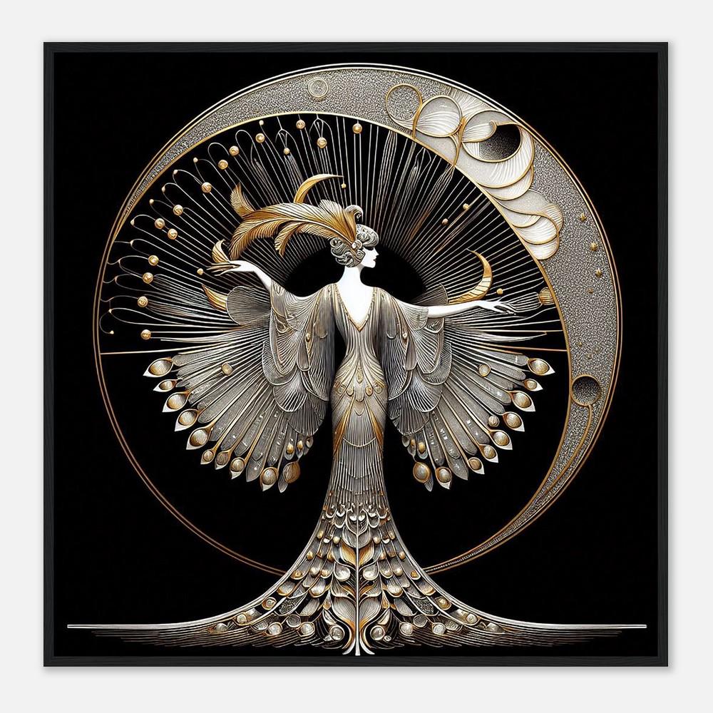Art Deco Wall Art half Moon Printed on Premium Matte Paper Framed in ...