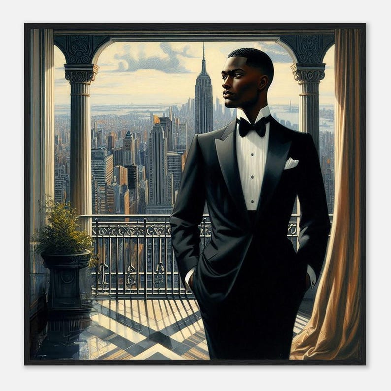 Elegant "man in Tuxedo" Wall Art, Sophisticated Gentleman, Vintage ...