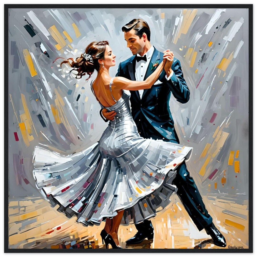 Art Deco "roaring 20s Couple Dancing" Wooden Framed Print| Art Deco ...