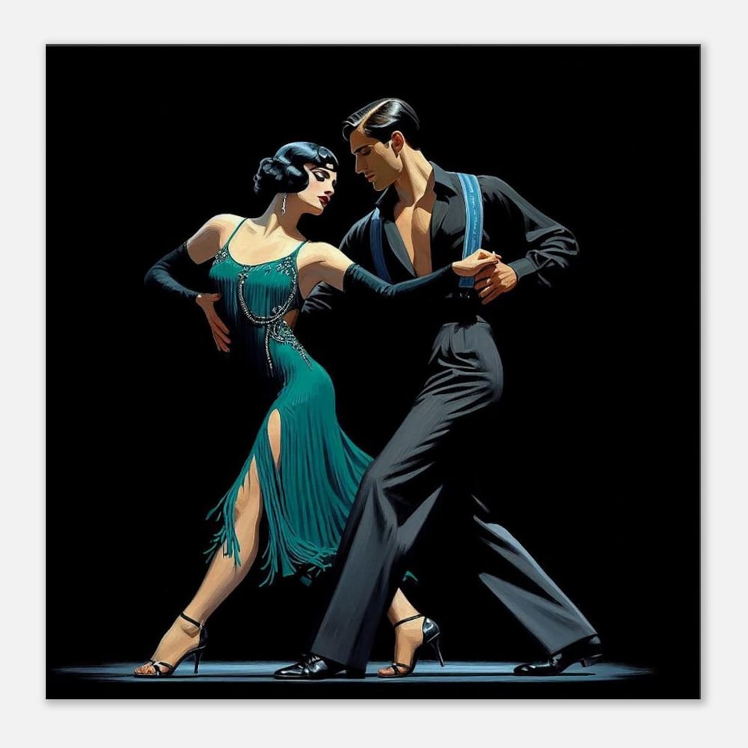 Art Deco Dancers Canvas Wall Art, "steamy" Print - Etsy