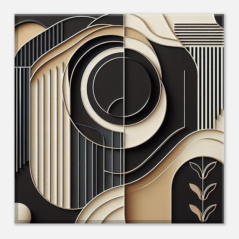 Modern Wall Art streamlined Stripes Printed on Thin Canvas - Etsy