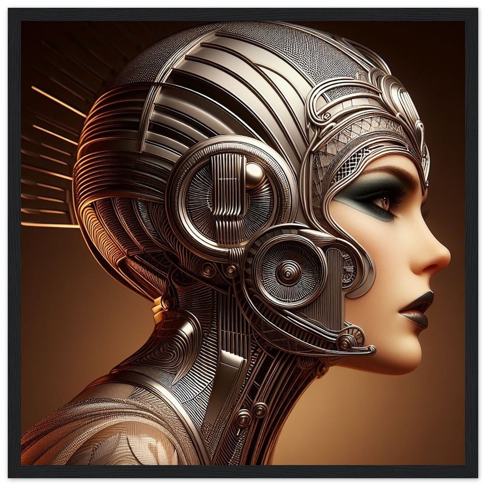 Art Deco Wall Art futuristic Flapper Printed on Premium Matte Paper ...