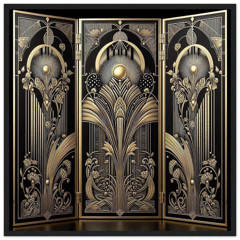Art Deco Wall Art unique Art Deco Screen Printed on Premium Matte Paper ...