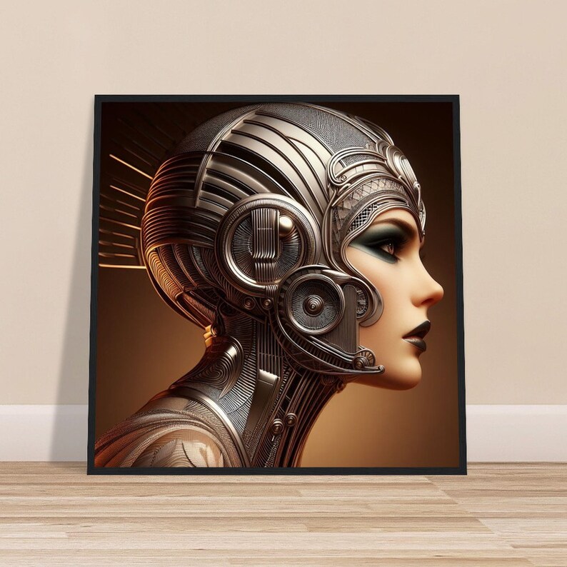 Art Deco Wall Art futuristic Flapper Printed on Premium Matte Paper ...