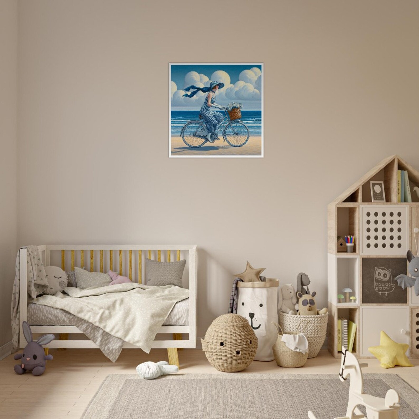 Wall Art Art Deco flapper at the Sea Printed on Classic Matte Paper ...