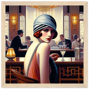 Art Deco Wall Art well, Hello. Printed on Premium Matte Paper Framed in ...