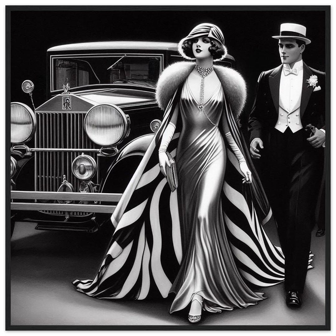 Art Deco Wall Art "tosca Tonight" Printed on Premium Matte Paper Framed ...