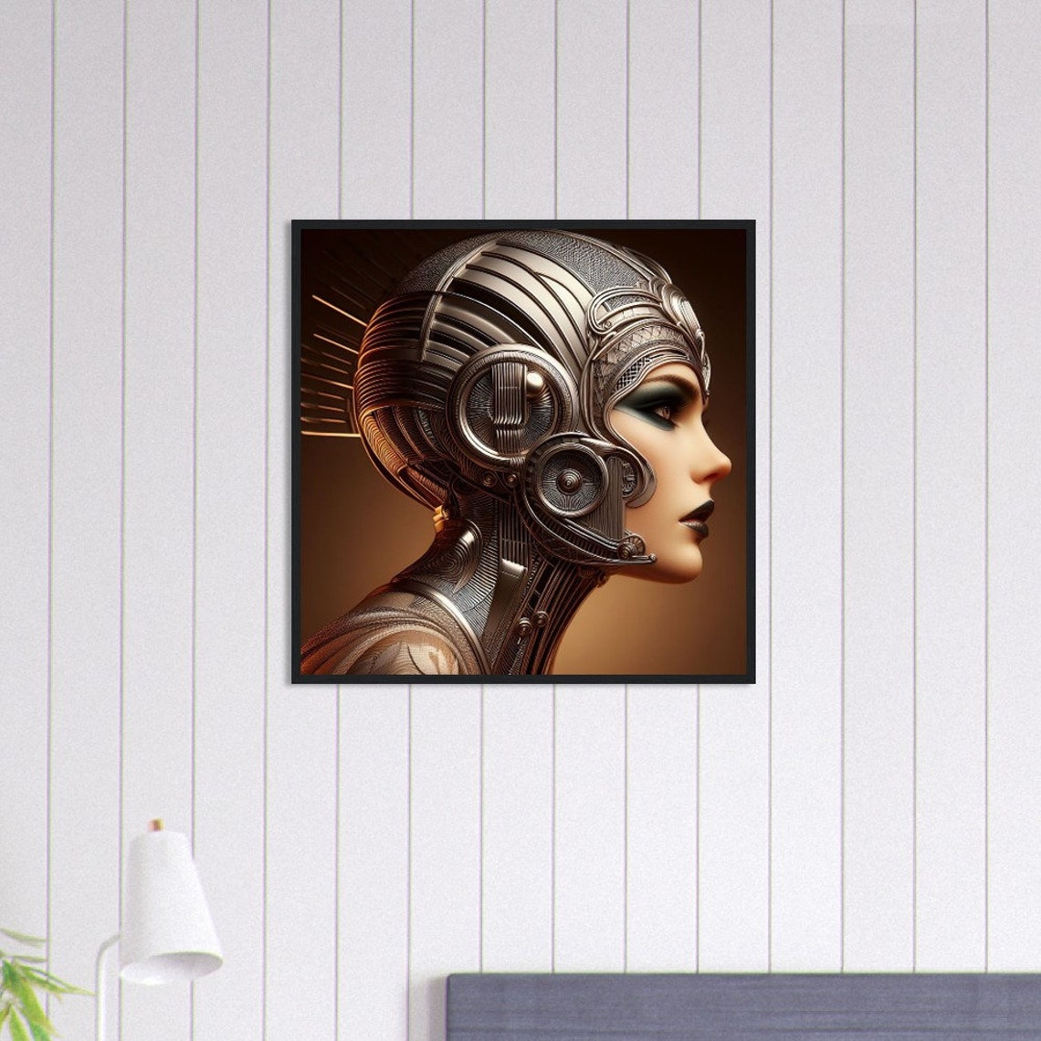 Art Deco Wall Art futuristic Flapper Printed on Premium Matte Paper ...