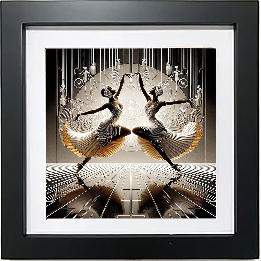 Art Deco Printable Wall Art Deco Harlem Dancers Art Deco Wall Art ...