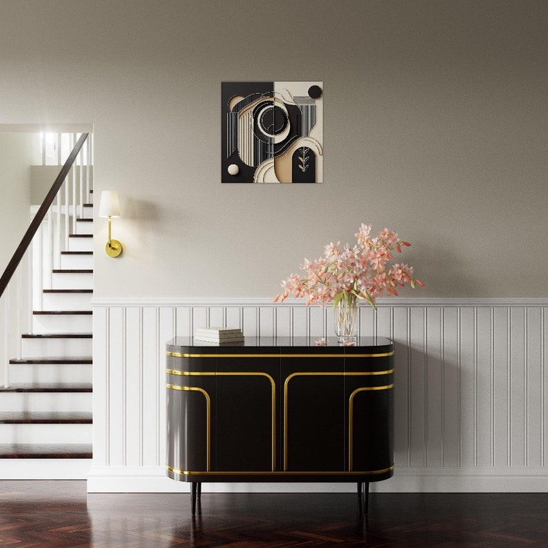 Modern Wall Art streamlined Stripes Printed on Thin Canvas - Etsy