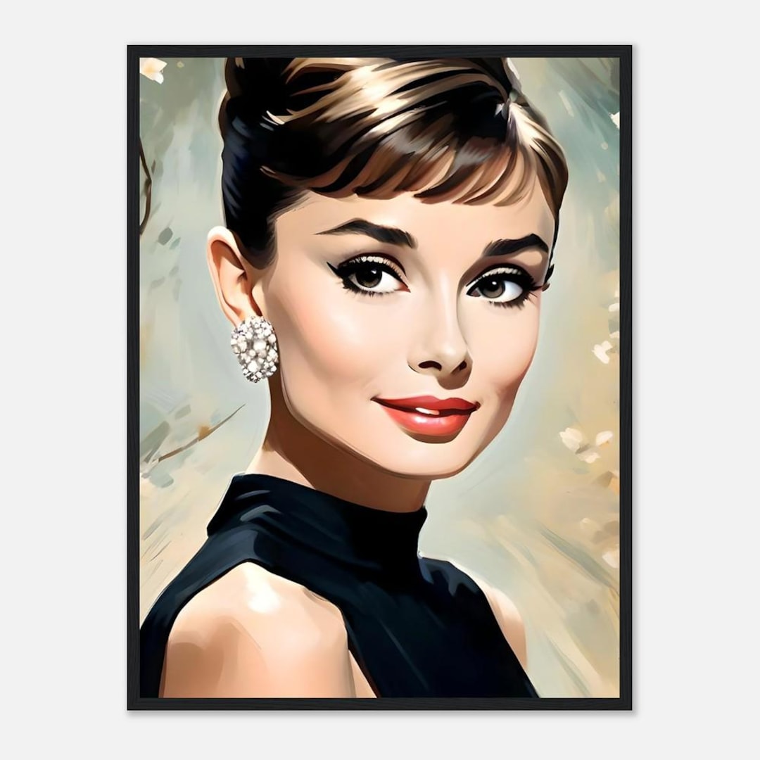 Wall Art Audrey Hepburn Framed Print & Poster – Vintage Hollywood Wall ...