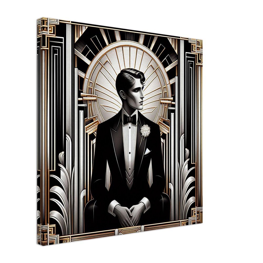 Art Deco Wall Art fashionable Swell Printed on Thin Canvas - Etsy