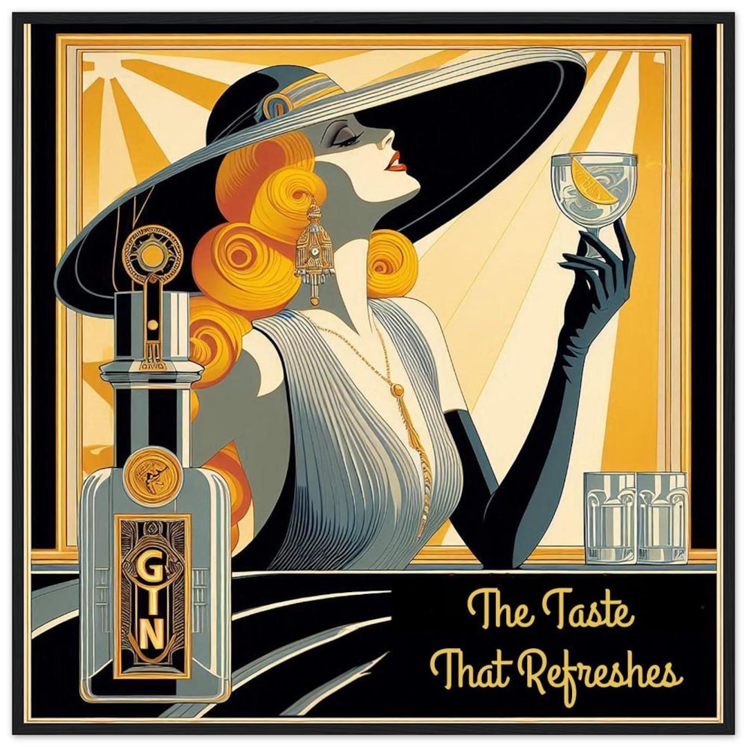 Art Deco Wall Art "the Taste That Refreshes" Advertising Poster Printed ...