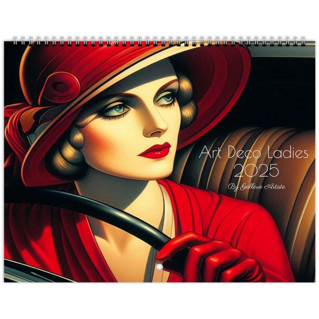 Art Deco Wall Art Deco Wall Calendars 2025 art Deco Ladies, Annual ...