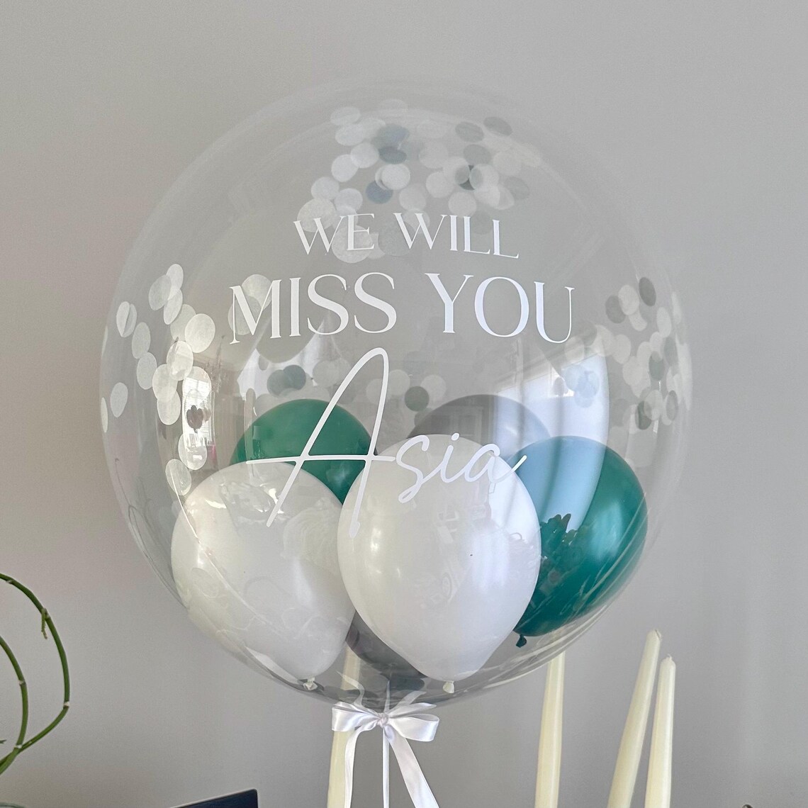 Personalised Bubble Balloon | Clear Helium Balloon | Personalised Text ...