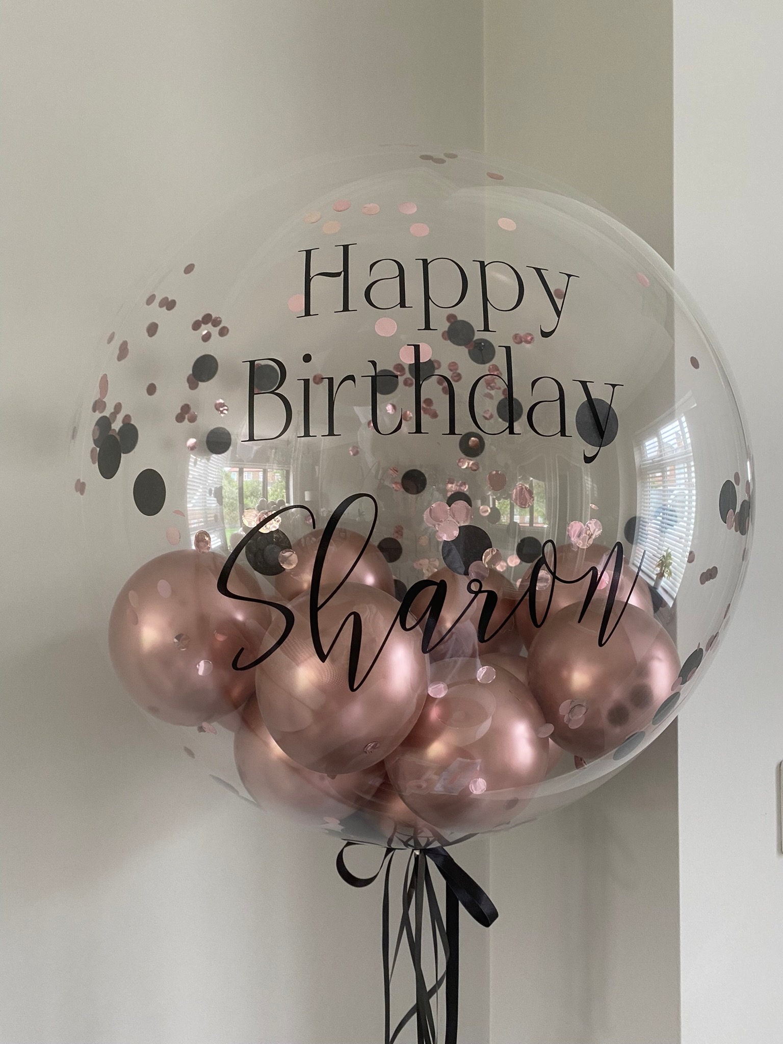 Personalised Bubble Balloon | Clear Helium Balloon | Personalised Text ...
