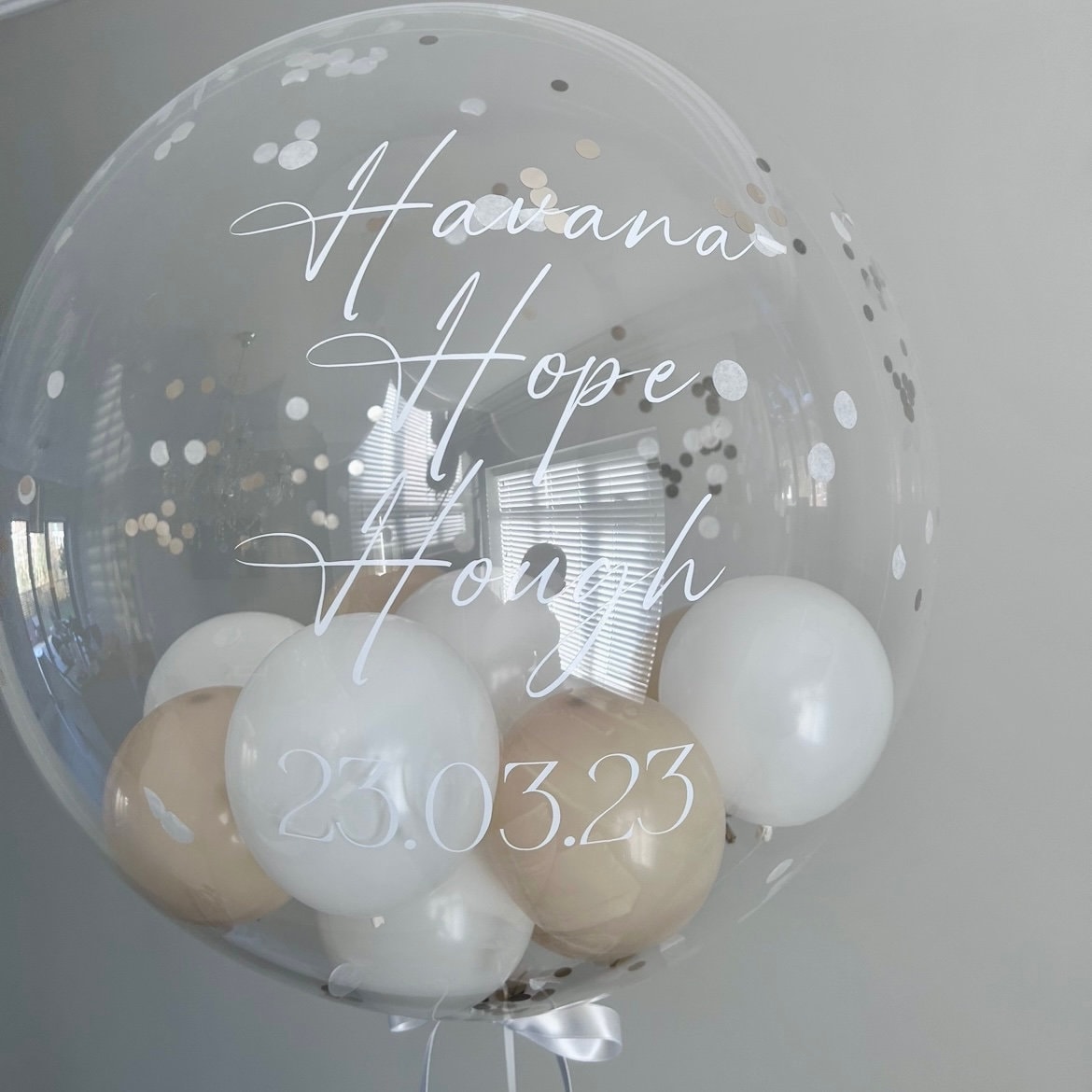 Personalised Bubble Balloon Clear Helium Balloon Personalised Text 24 ...