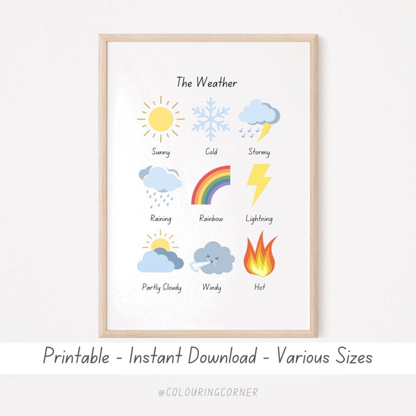 Weather Chart - Etsy