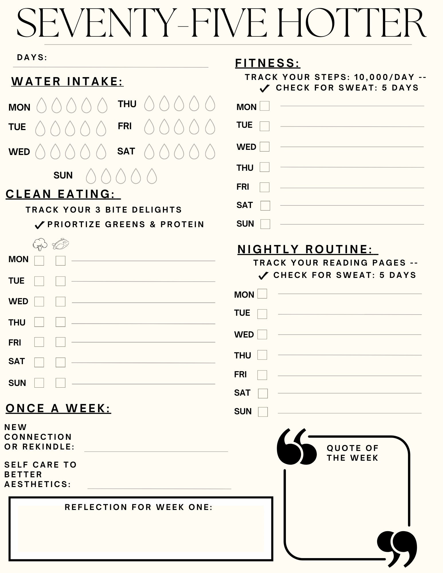 75 Hotter Challenge Digital Download - Etsy