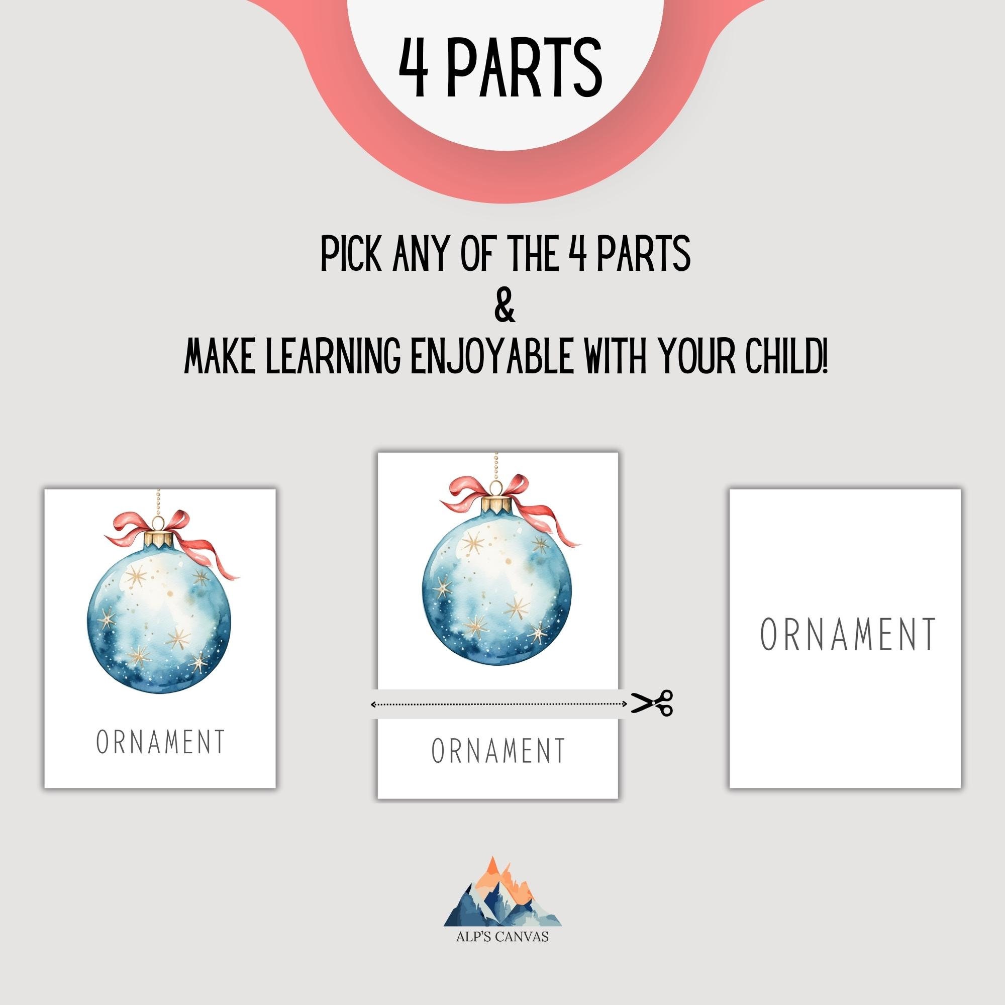 Christmas Flashcards for Kids, Christmas Flashcards, Montessori Toddler ...