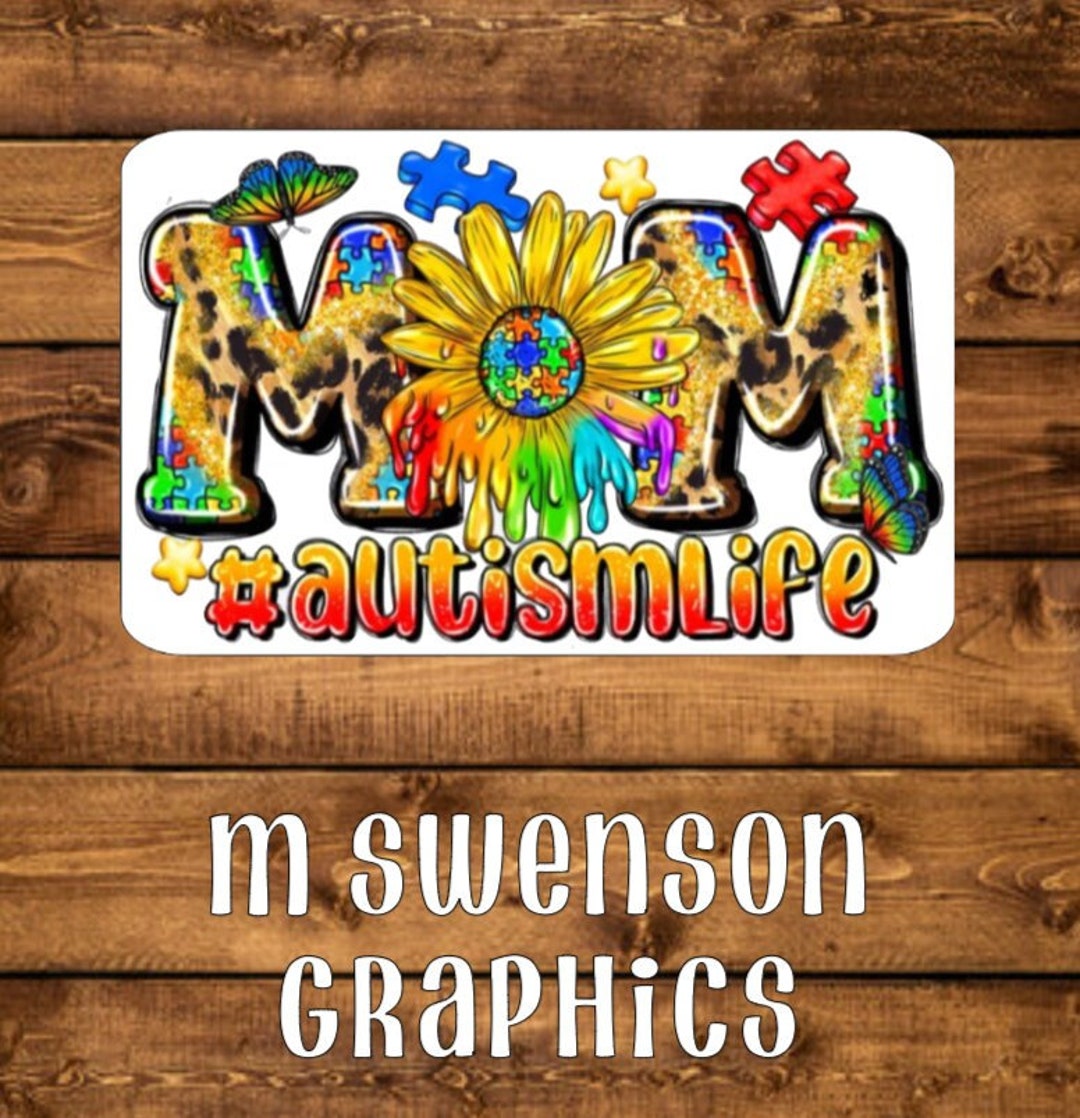 Mom autismlife, Mom autismlife Sticker, Autism Mom Sticker, Autism Mom ...