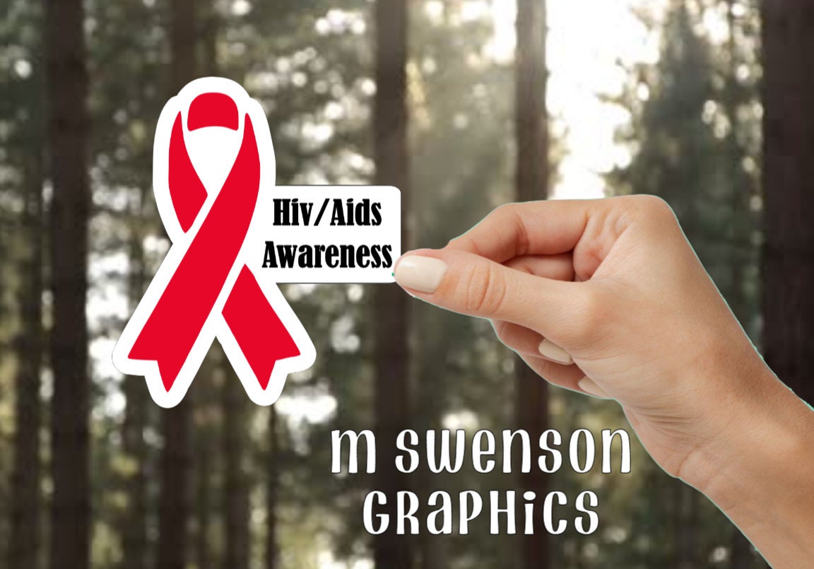 Hiv/aids Awareness Sticker, Hiv/aids Awareness, Hiv Sticker, Hiv ...