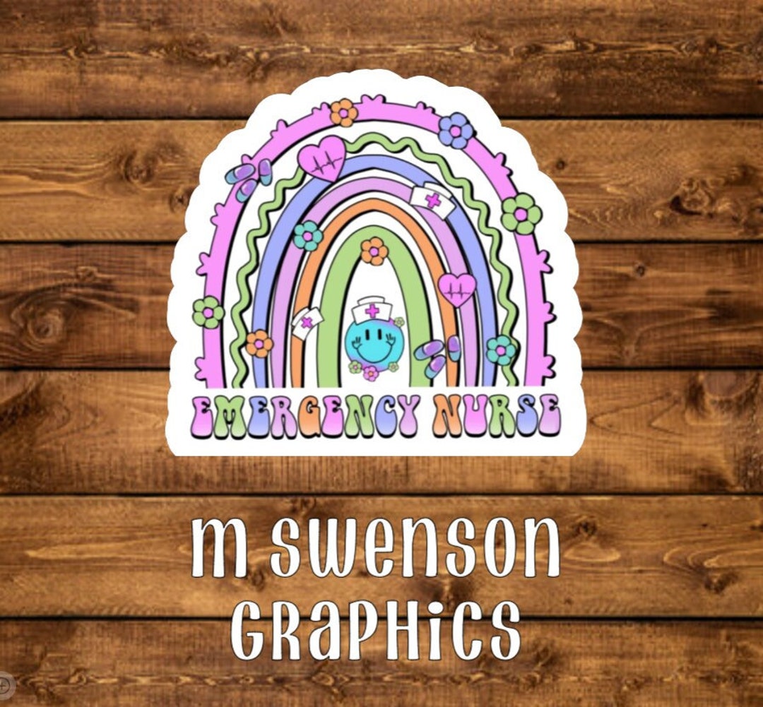 Emergency Nurse Sticker, Emergency Nurse Decal, Emergency Nurse, Rn ...