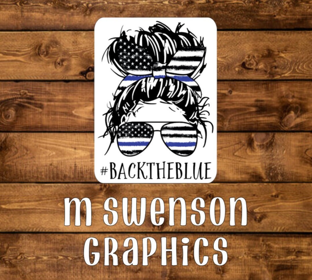 Back the Blue Sticker, Back the Blue Decal, Back the Blue, Police ...