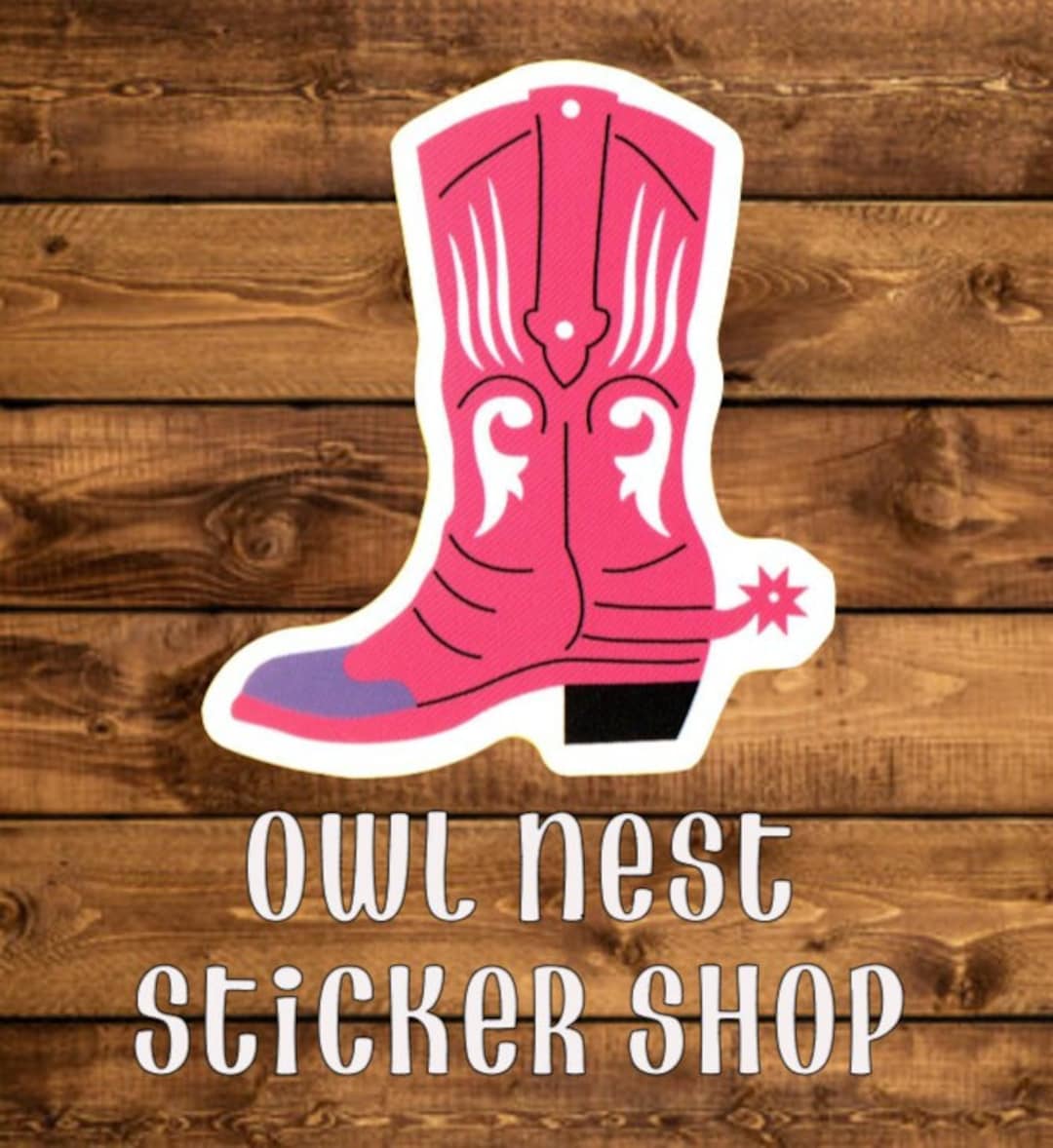 Cowboy Boot Sticker Cowboy Boot Decal Cowboy Boot Cowboy - Etsy