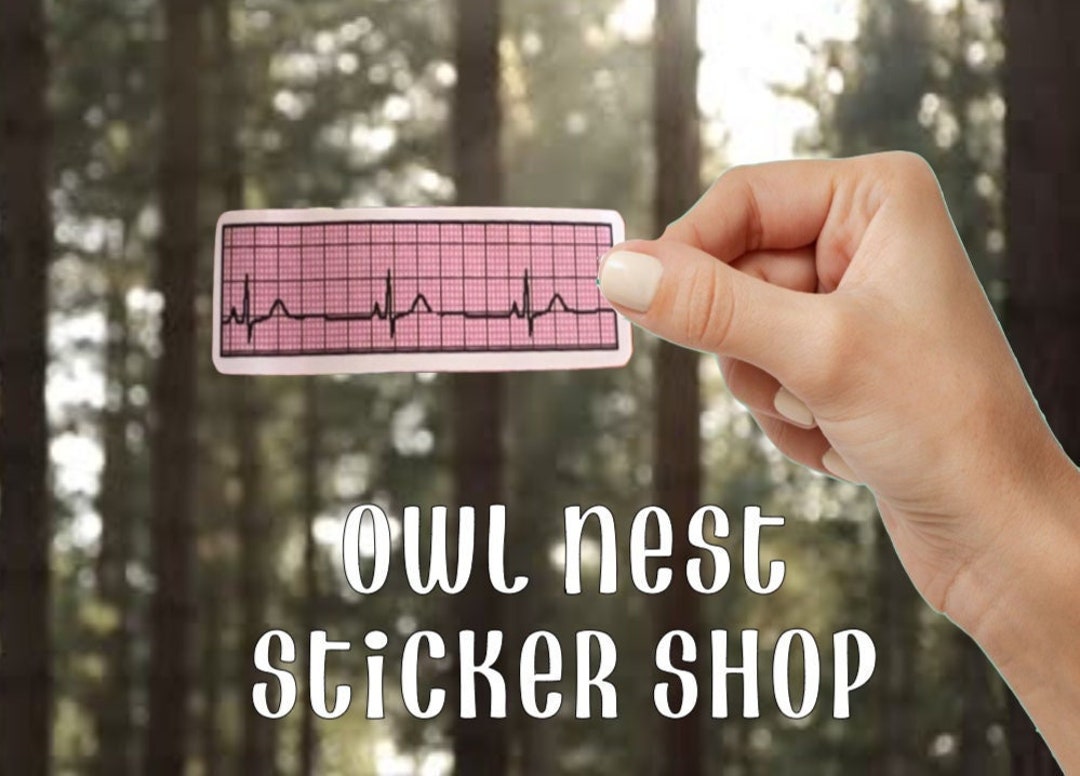 Medical Ekg Sticker Medical Ekg Decal Medical Ekg - Etsy