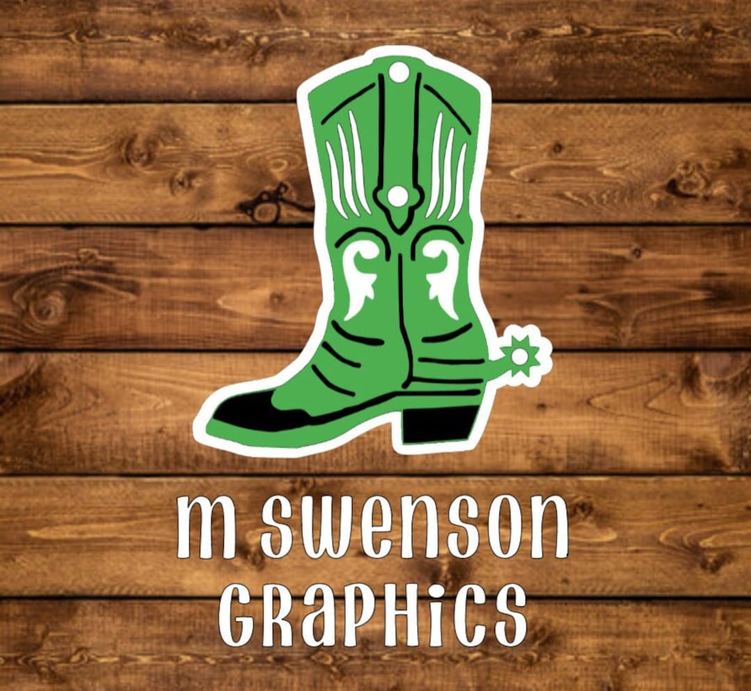 Cowboy Sticker, Cowboy Decal, Cowboy, Cowboy Boots Sticker, Cowboy Boot ...