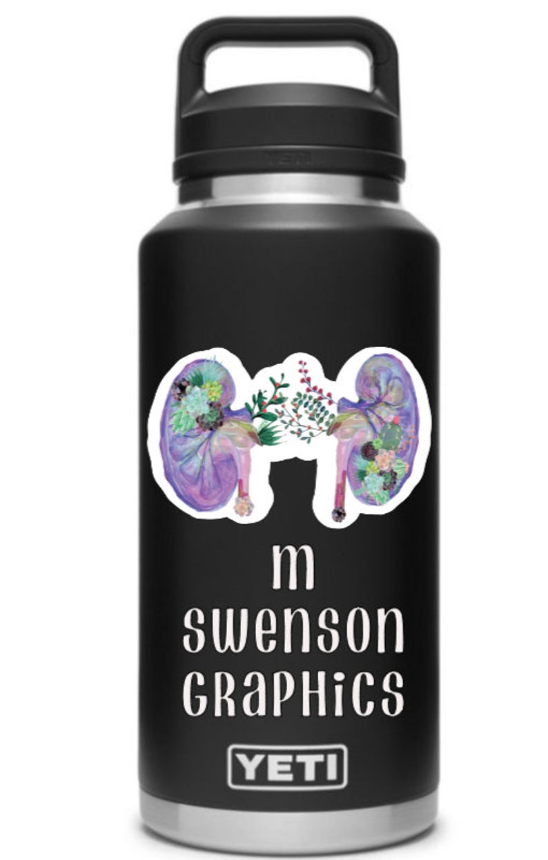 Anatomical Kidney Flower Sticker, Anatomical Kidney Flower Decal ...