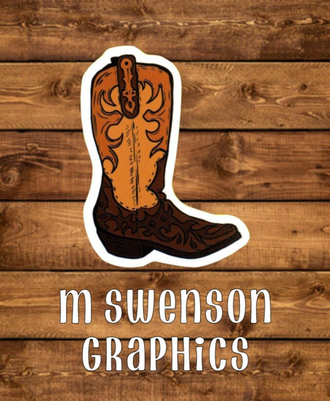 Cowboy Sticker, Cowboy Decal, Cowboy, Cowboy Boots Sticker, Cowboy Boot ...