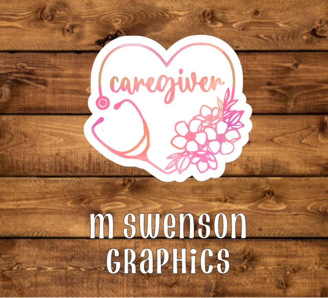Caregiver Sticker, Caregiver Decal, Caregiver, Nurses Aid Sticker ...