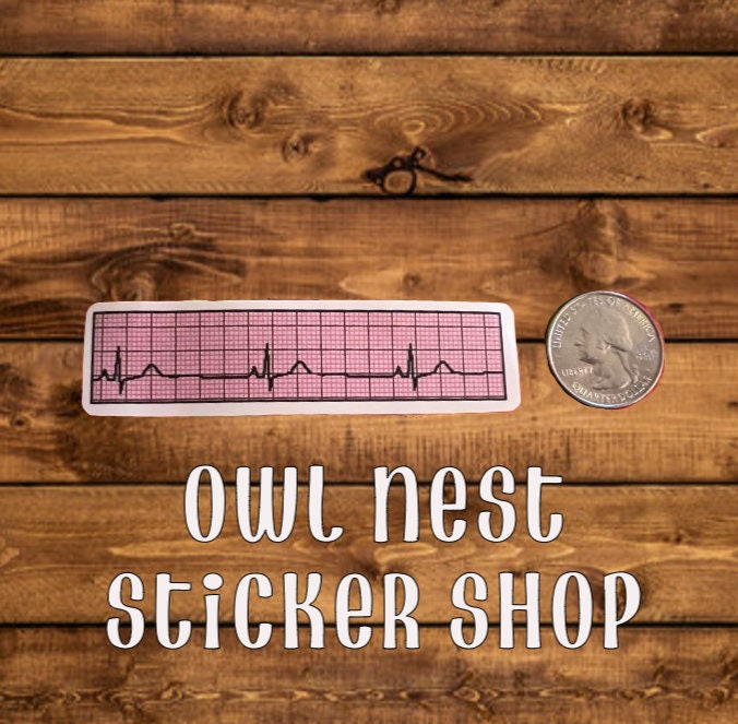 Medical Ekg Sticker Medical Ekg Decal Medical Ekg - Etsy