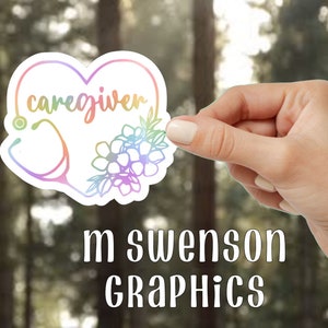 Caregiver Sticker, Caregiver Decal, Caregiver, Nurses Aid Sticker ...