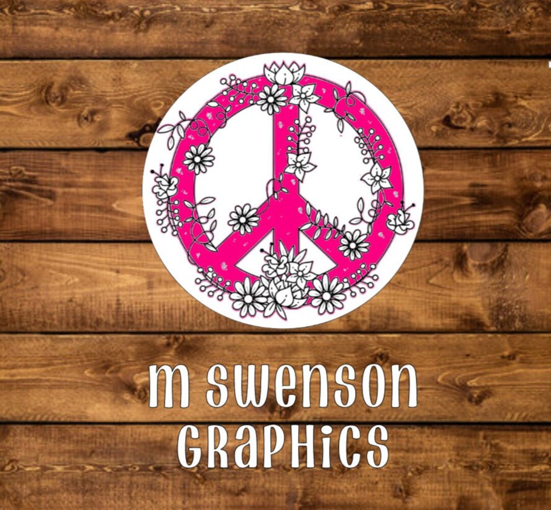 Peace Sign Sticker, Peace Sign Decal, Peace Sticker, Peace Decal ...