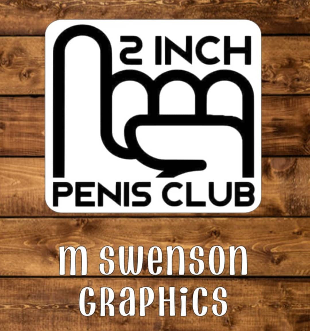 2 Inch Penis Club Sticker, 2 Inch Penis Club Decal, 2 Inch Penis Club ...