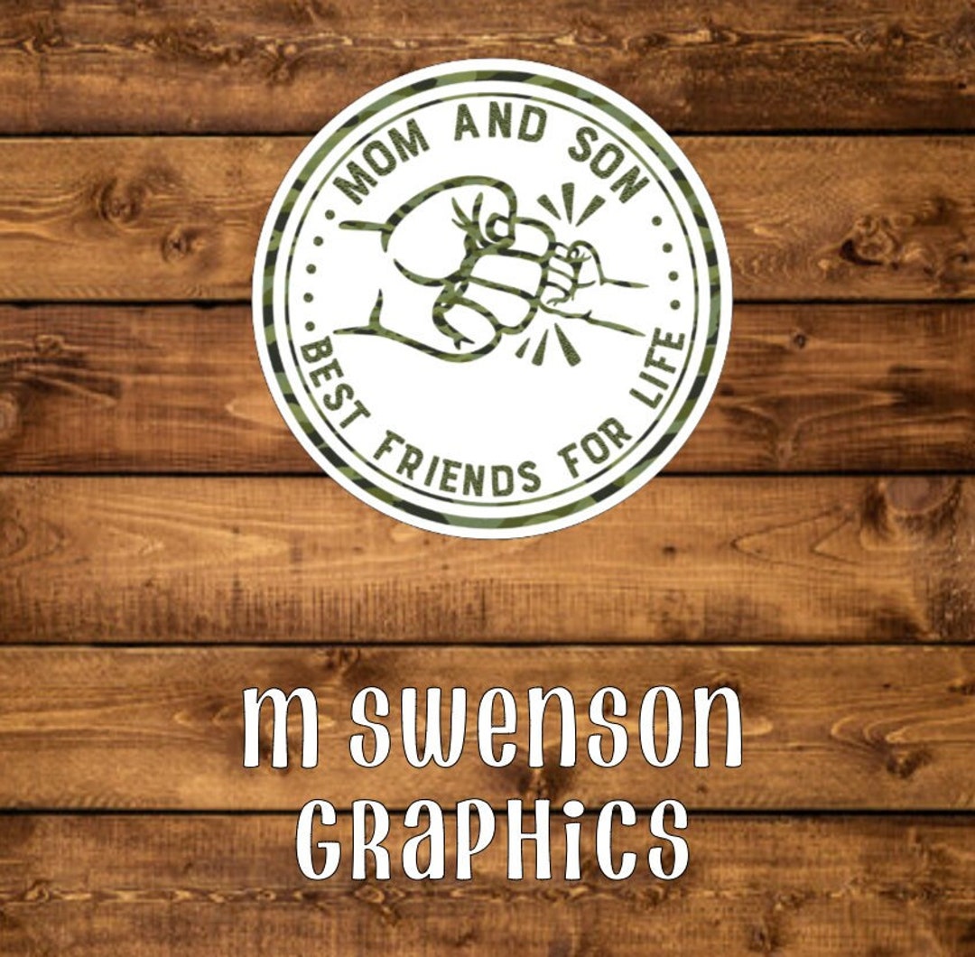 Mom and Son Best Friends for Life Sticker, Mom and Son Best Friends for ...