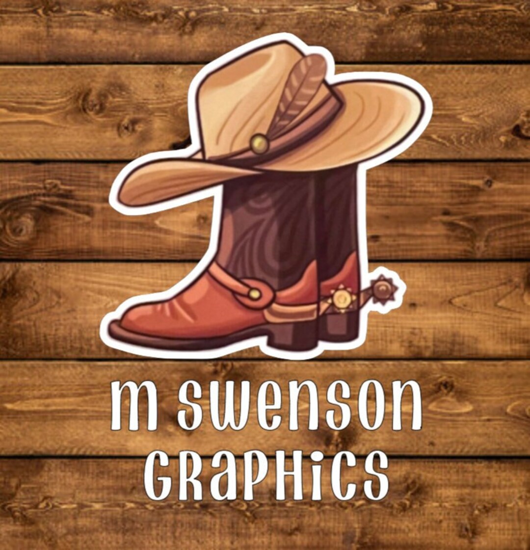 Cowboy Sticker, Cowboy Decal, Cowboy, Cowboy Boots Sticker, Cowboy Boot ...