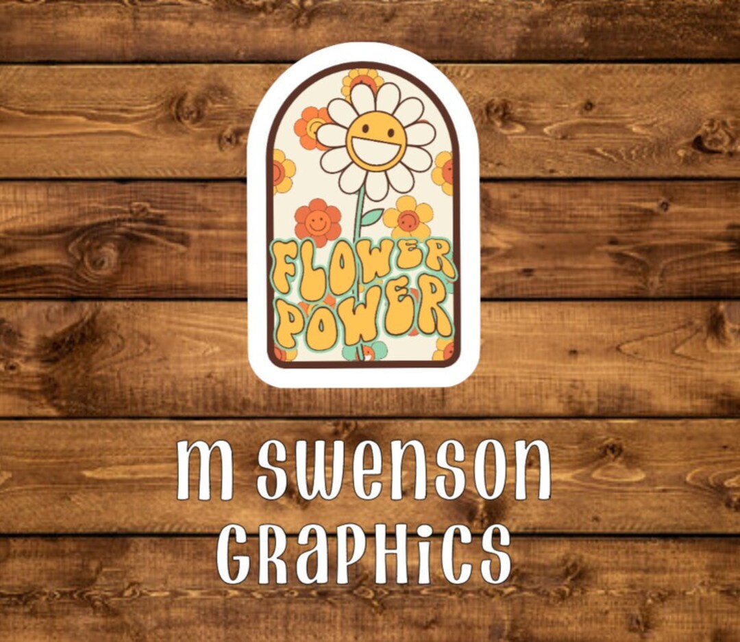 Flower Power Sticker, Flower Power Decal, Flower Sticker, Flower Decal ...