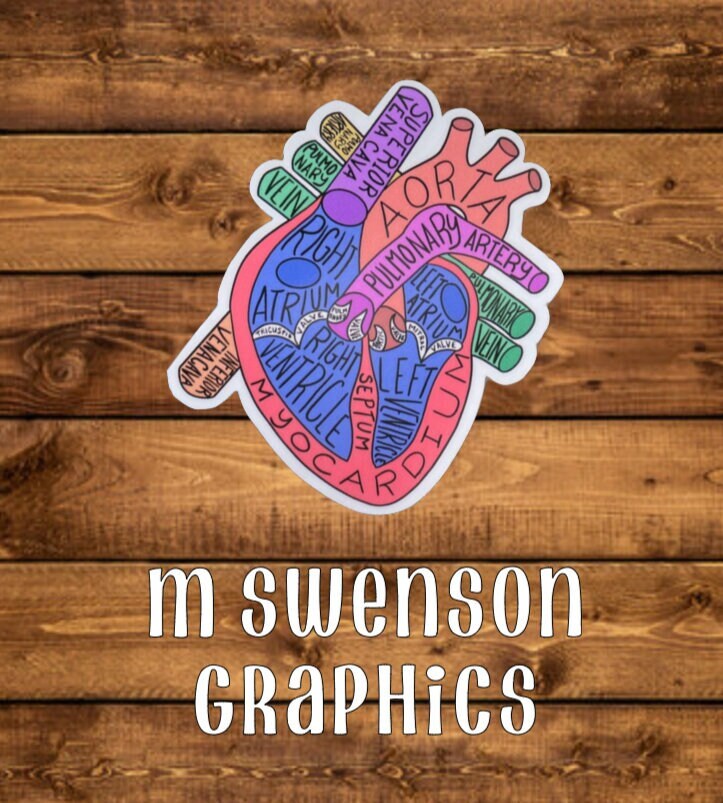 Cardiac Sticker Cardiac Decal Cardiac Mri Sticker Mri - Etsy