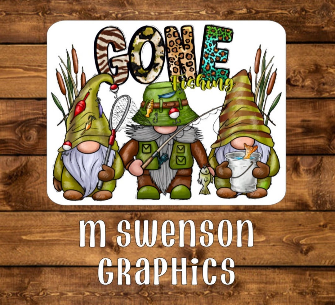 Gone Fishing Sticker, Gone Fishing Decal, Gone Fishing, Fishing Sticker ...