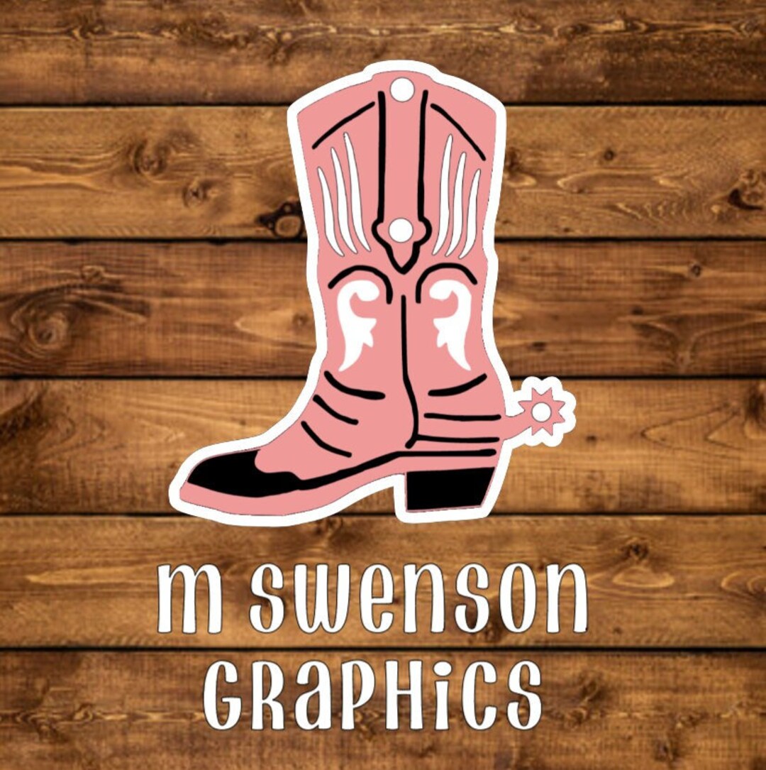 Cowboy Boot Sticker, Cowboy Boot Decal, Cowgirl Boot Sticker, Cowgirl ...